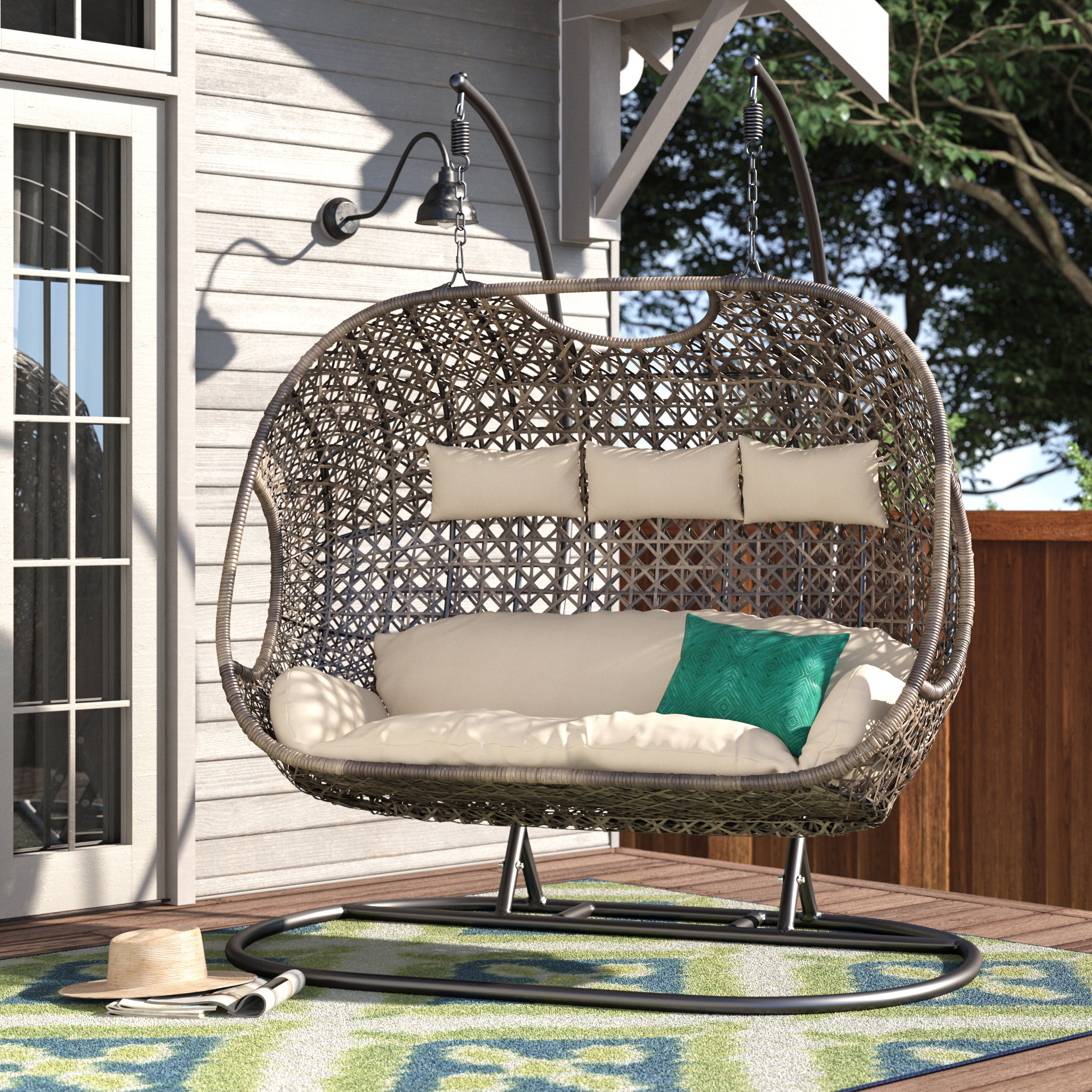 Dakota Fields Wallis Porch Swing with Stand & Reviews | Wayfair