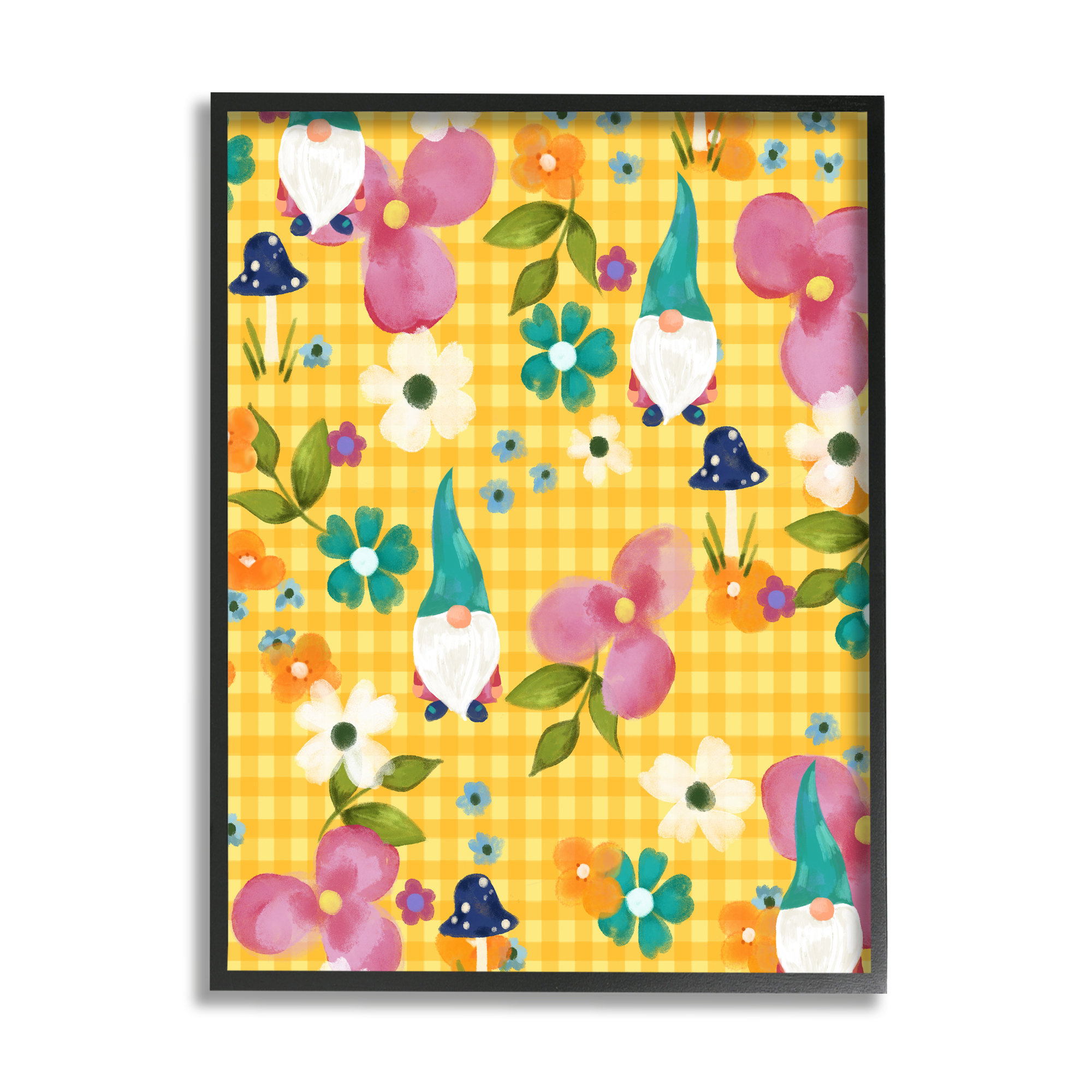 Stupell Industries Yellow Tartan Patterned Spring - Wayfair Canada