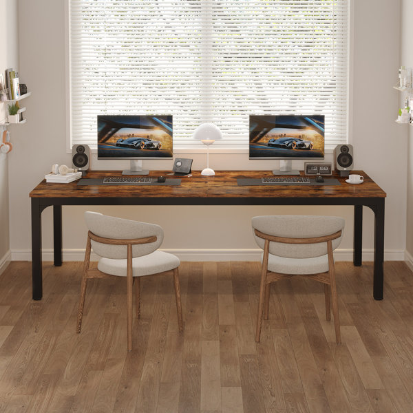 17 Stories Alyzia 78.8'' W Rectangle Computer Desk & Reviews | Wayfair