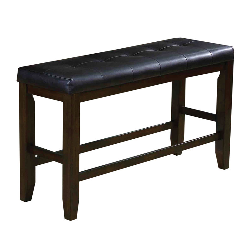Red Barrel Studio® Nottingham Black and Espresso Counter Height Bench ...