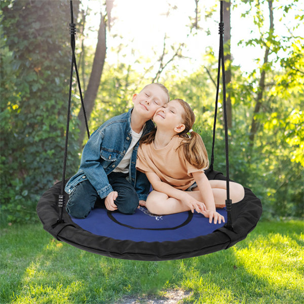 Onewell 40" Flying Saucer Tree Swing Indoor/Outdoor Round Mat Tree ...