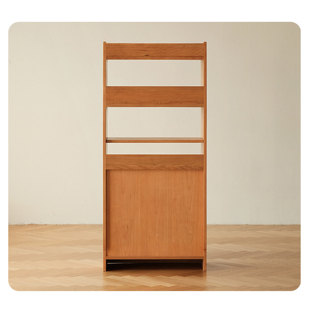 Parttlion Japanese style rattan woven solid wood bookcase - Wayfair Canada