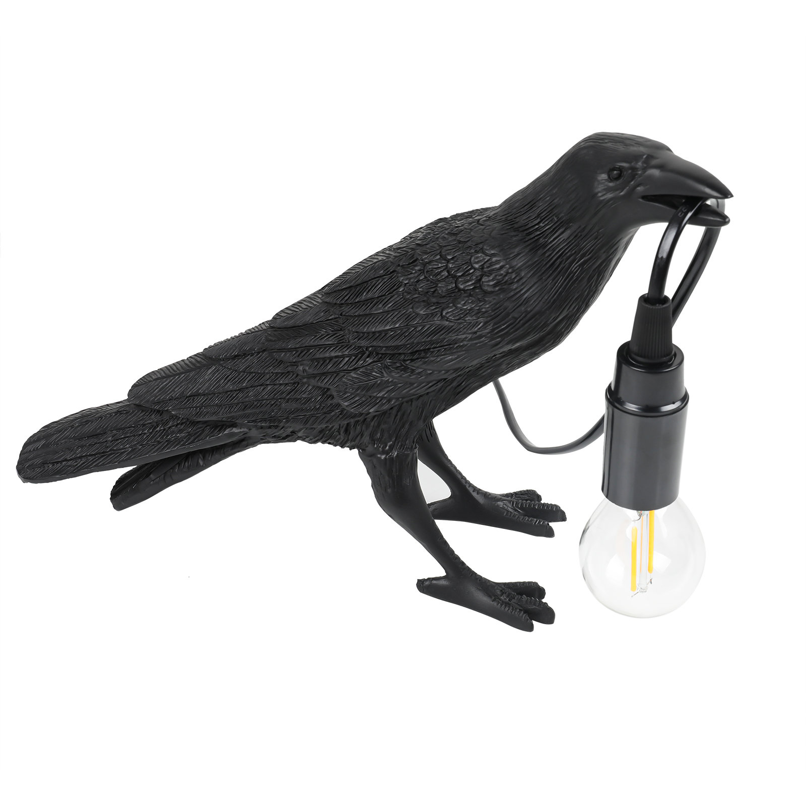 Trinx Table Lamps Resin Crow Desk Lamp Bedroom Seletti Bird Wall Light ...