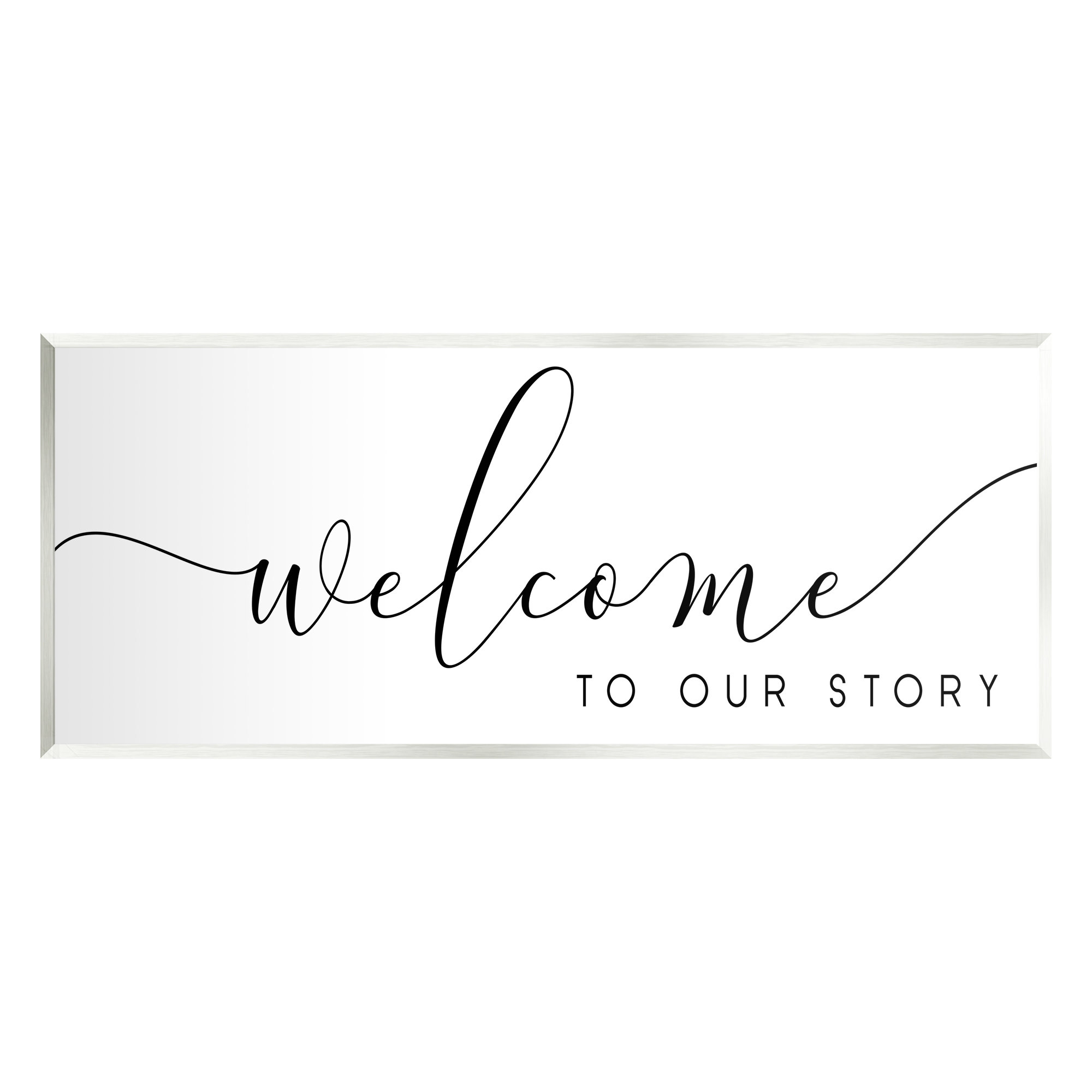 Stupell Industries Welcome To Our Story Fancy Loving Cursive Script by ...