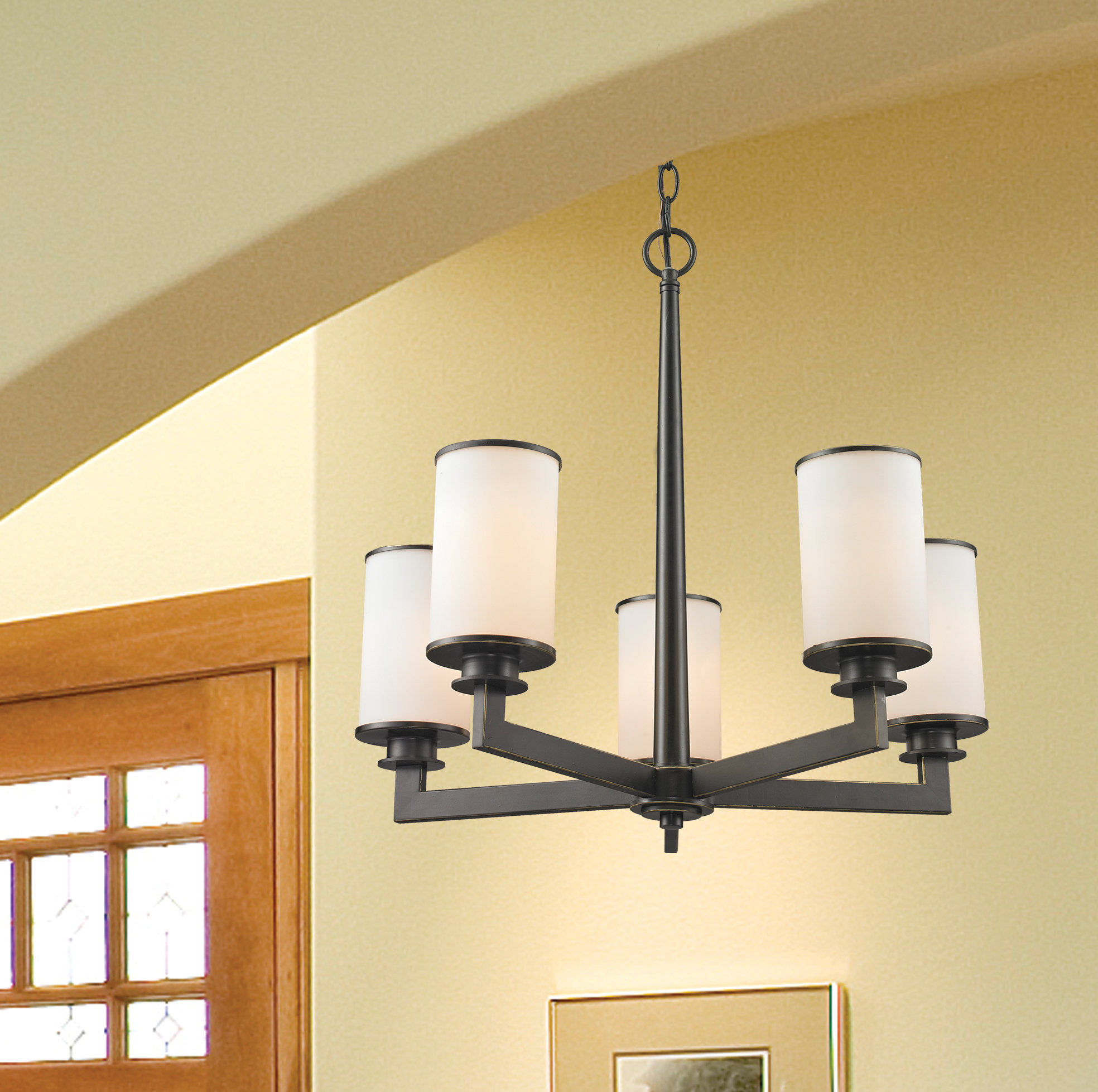 Wade Logan Attah 5 - Light Shaded Classic / Traditional Chandelier ...