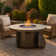Latitude Run® Dobbs 48" Round Fire Pit Table 40,000 BTU Carbon Steel ...