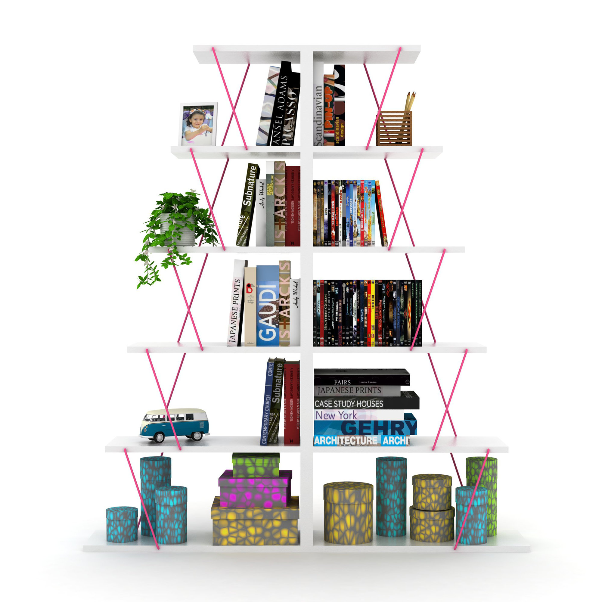 Latitude Run® Modern 5 Tier Ladder Bookshelf Organizers - Wayfair Canada