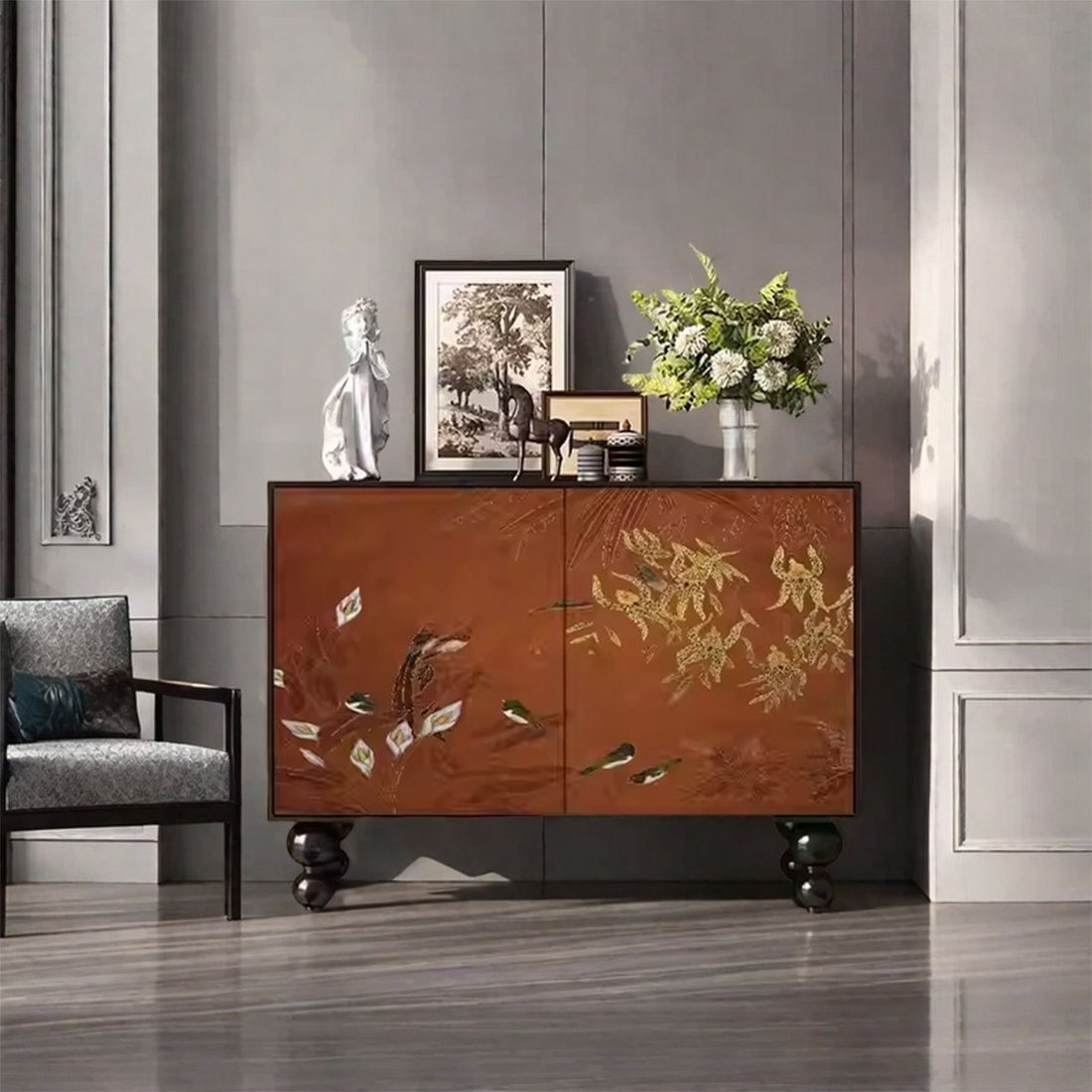 interanest Walnut Wood Storage Cabinet - Wayfair Canada