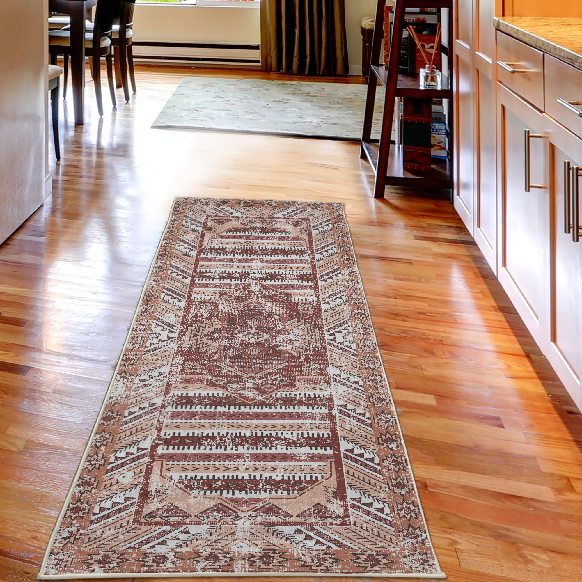 Union Rustic Ethnic Decorative Rug, Folkloric And Bohemian Artwork Of ...