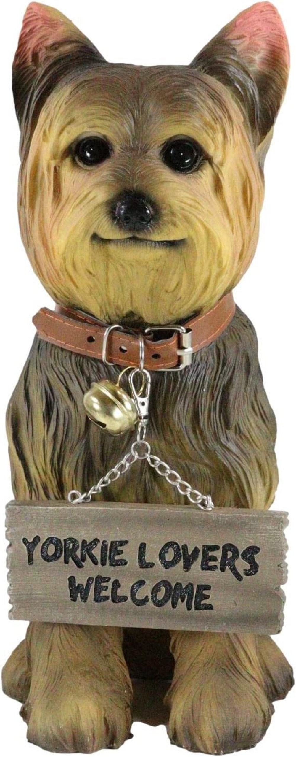 Red Barrel Studio Yorkie Dog Garden Statue 12.5"H Yorkshire Terrier ...