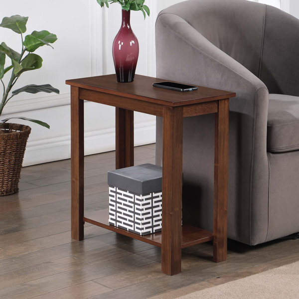 Ebern Designs Table de bout haute de 24 po avec tablette Slayter et ...