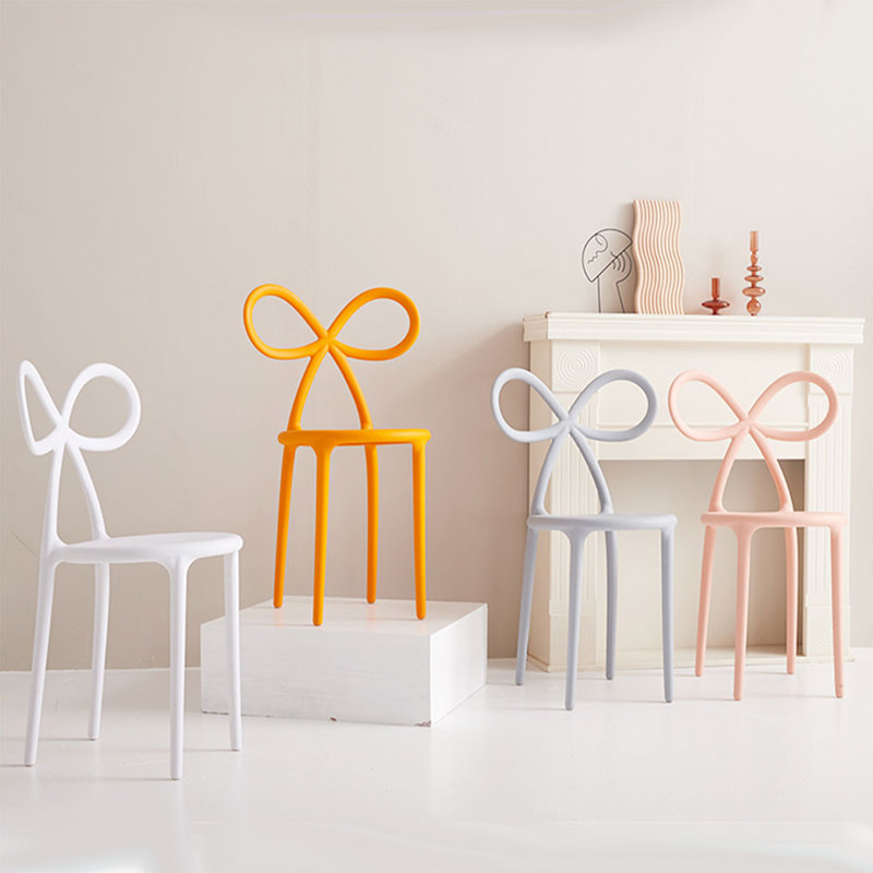 Orren Ellis 12.6" Pink Cross back side Chair(Set of 2) | Wayfair