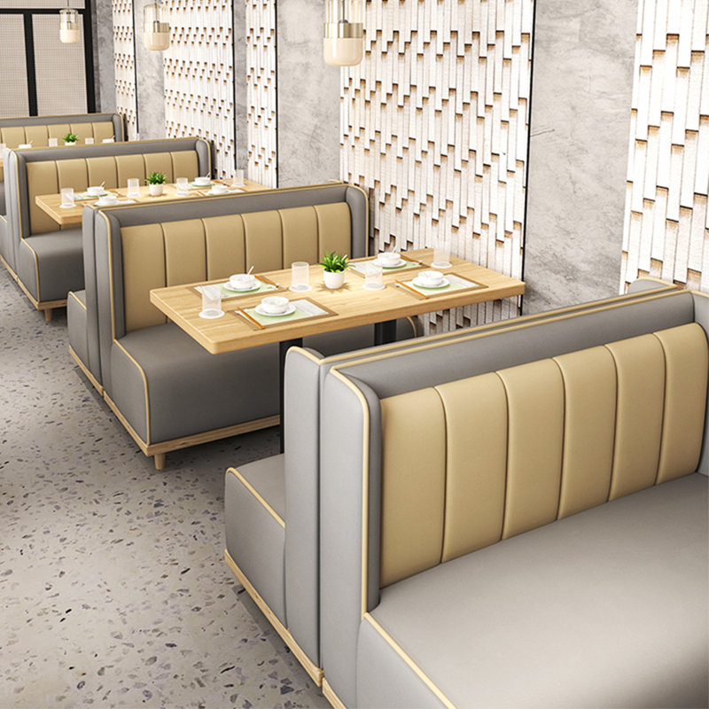 Visual card holder Light Luxury Milk Tea Shop Cafe Restaurant Benches ...