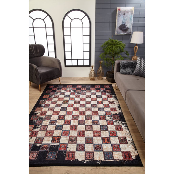 Hargun Usso Modern Machine Woven Blue Area Rug | Wayfair.co.uk