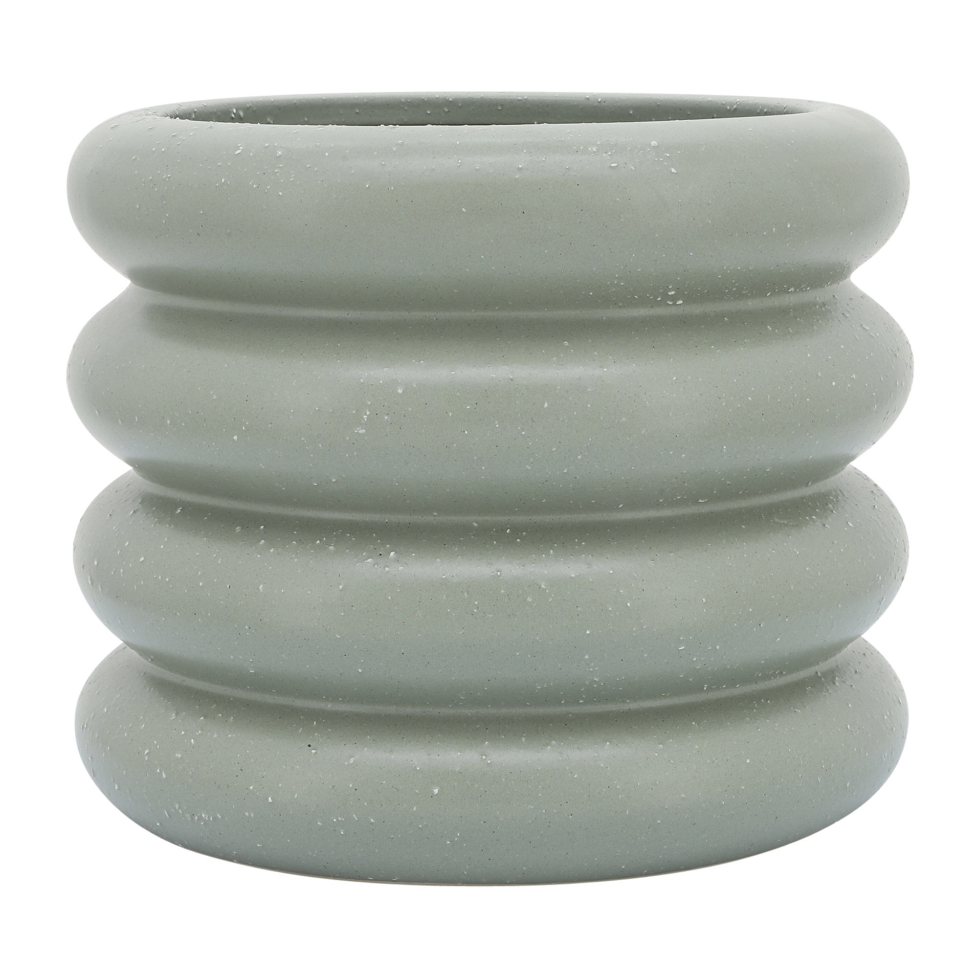 Joss & Main Bibendum Planter - Contemporary Ceramic Ridged Planter for ...