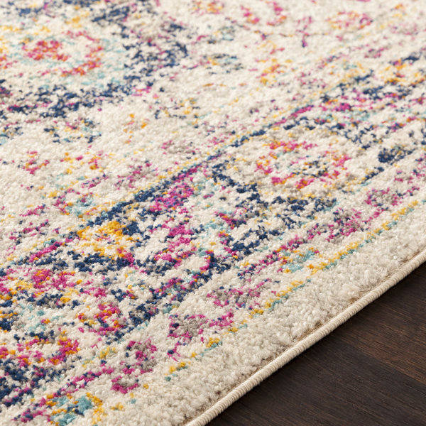 Kelly Clarkson Home Belmont Distressed Oriental Pink/Navy Area Rug ...