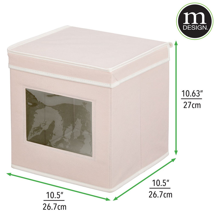 mDesign Fabric Stackable Square Cube Storage Organizer Box, 6 Pack ...