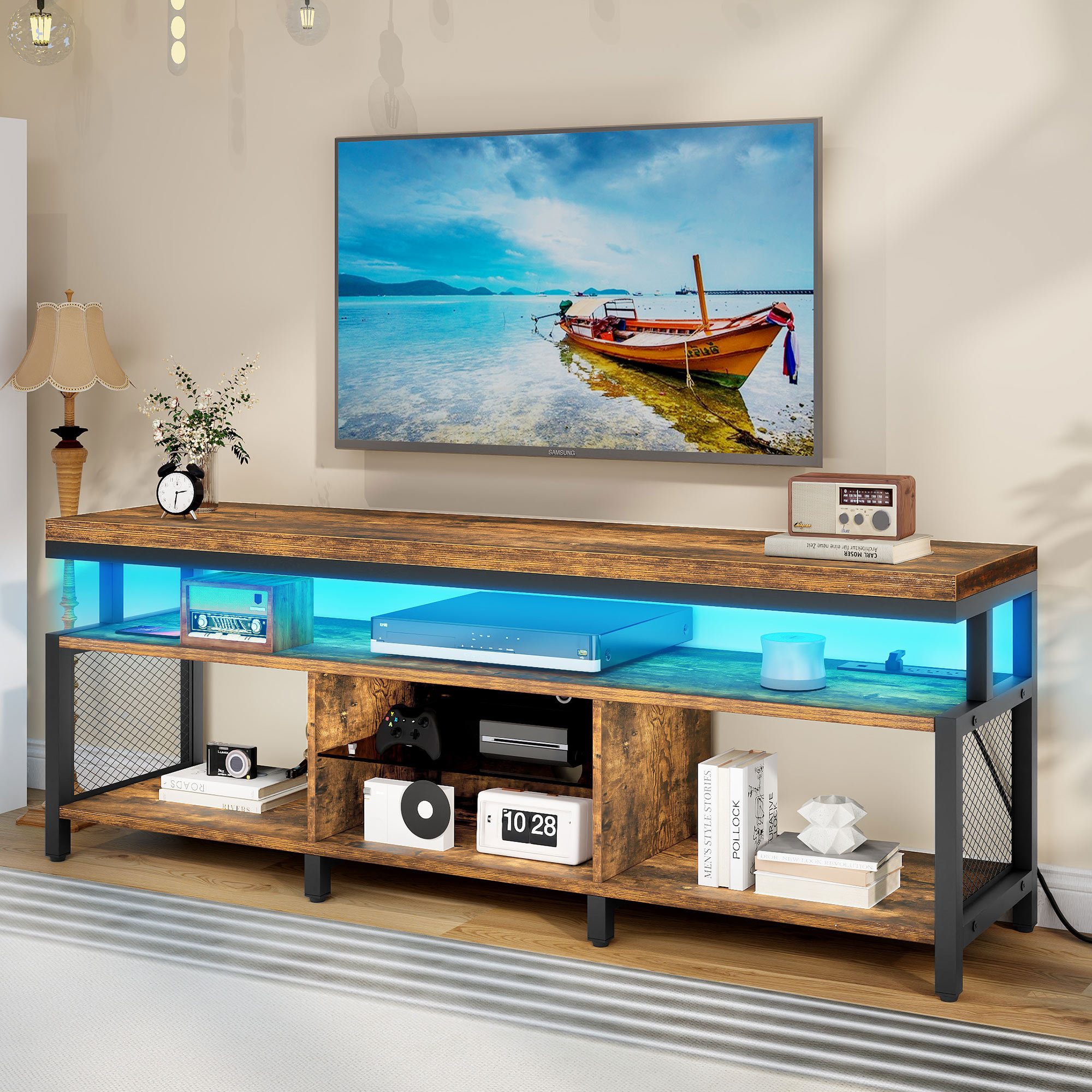 Trent Austin Design Palermo LED TV Stands w/Power Outlets for 70 ...