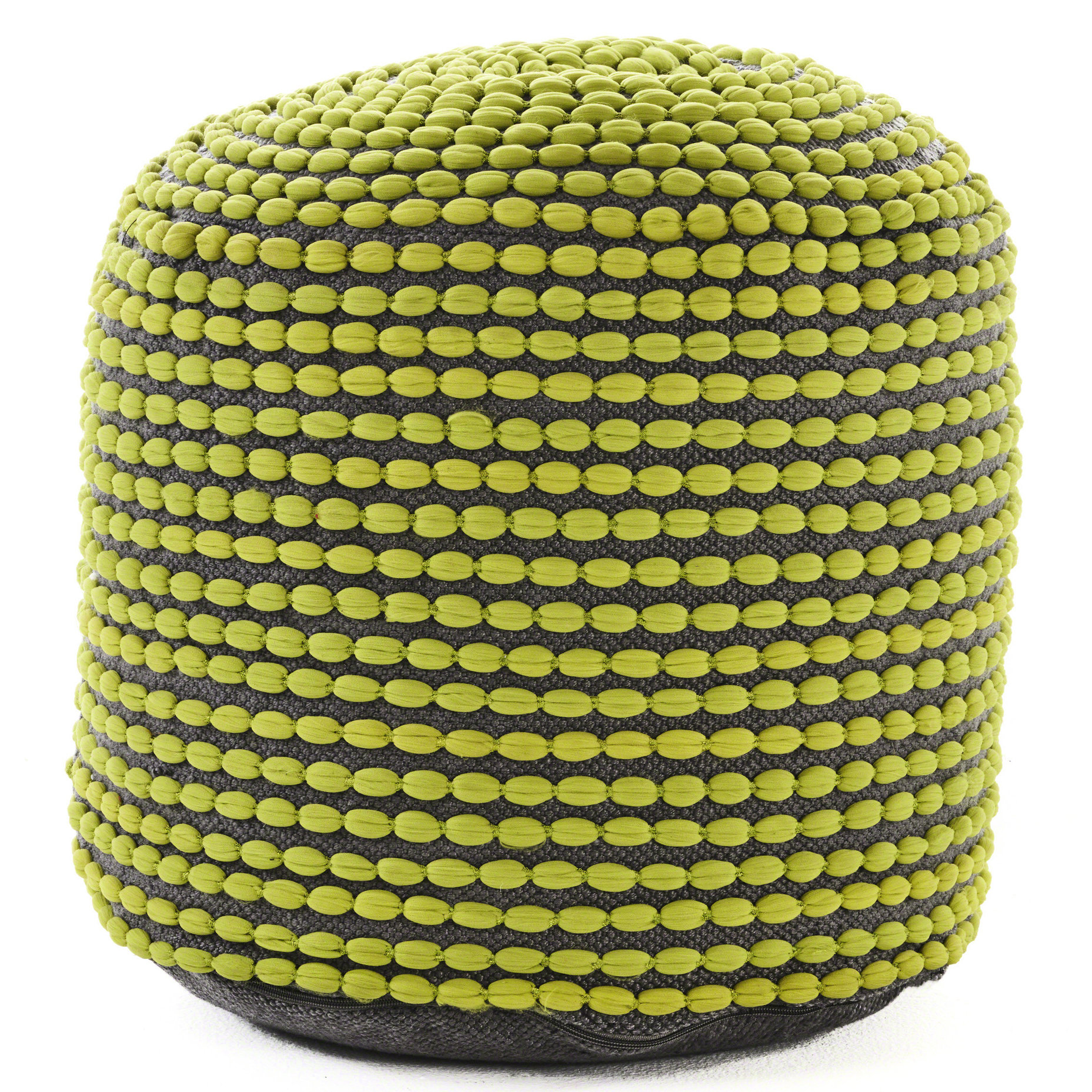George Oliver Indoor Cylindrical Pouf With River Water Trait For ...