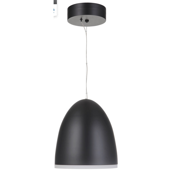 Orren Ellis Michaelson 1 - Light Flat Black LED Single Pendant | Wayfair