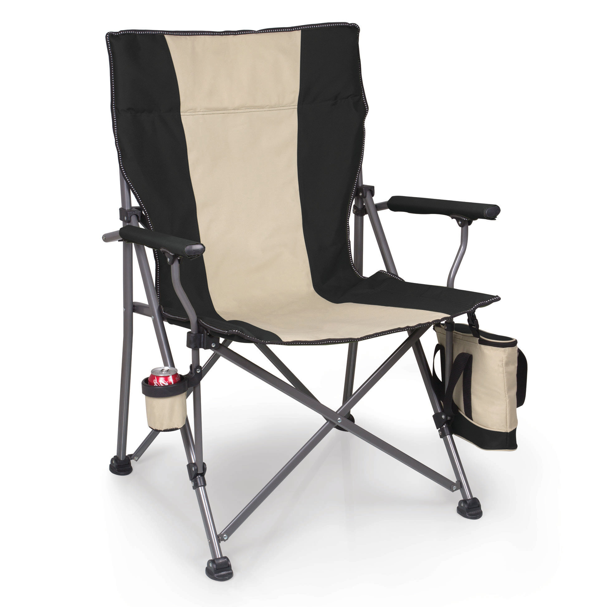 Arlmont & Co. Big Bear XXL Camping Chair with Cooler - Heavy Duty Beach ...