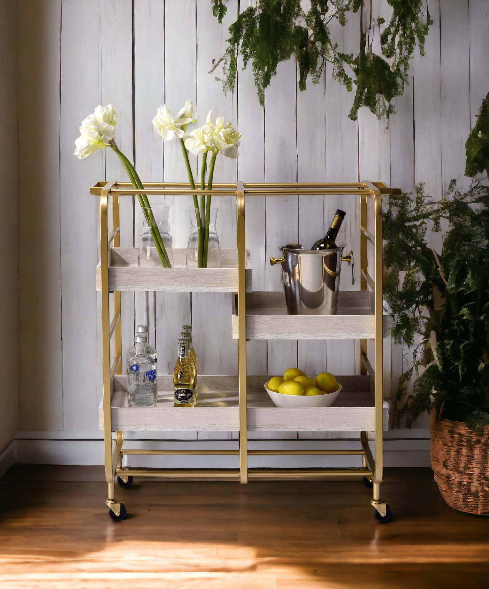 Mercer41 Vorrik Serving Cart | Wayfair