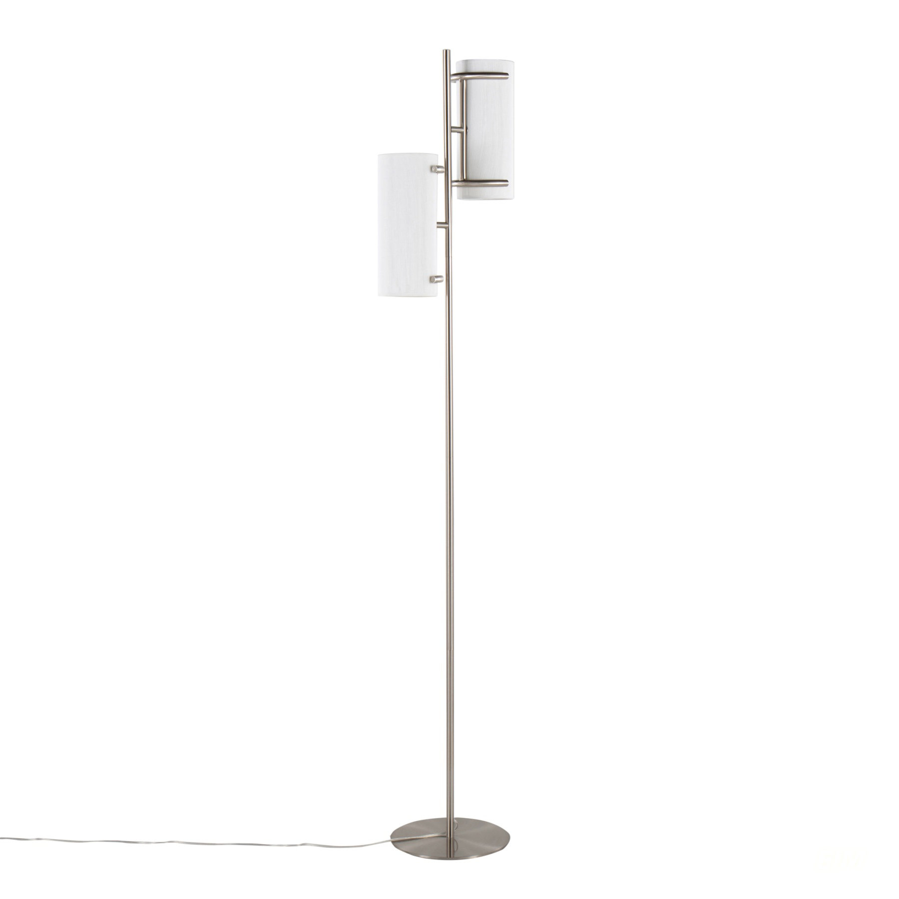 Wrought Studio™ Rhonda Contemporary Glam Floor Lamp With Two-Can Style ...