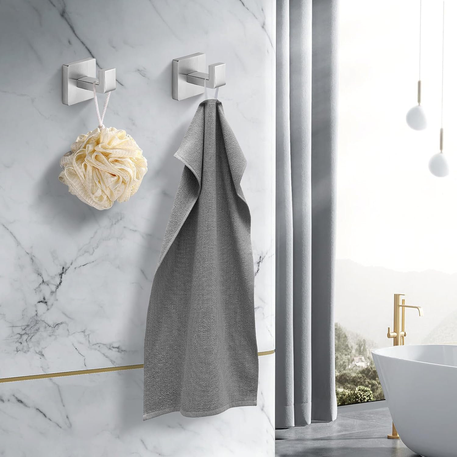 WKING Heavy Duty Stainless Steel Bathroom Wall Hooks, 2 Pack - Wayfair ...