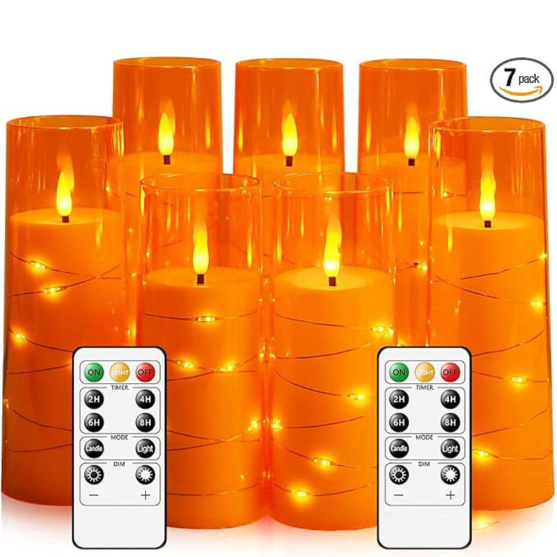 KAMLIC Battery-Operated LED Pillar Candles | Wayfair