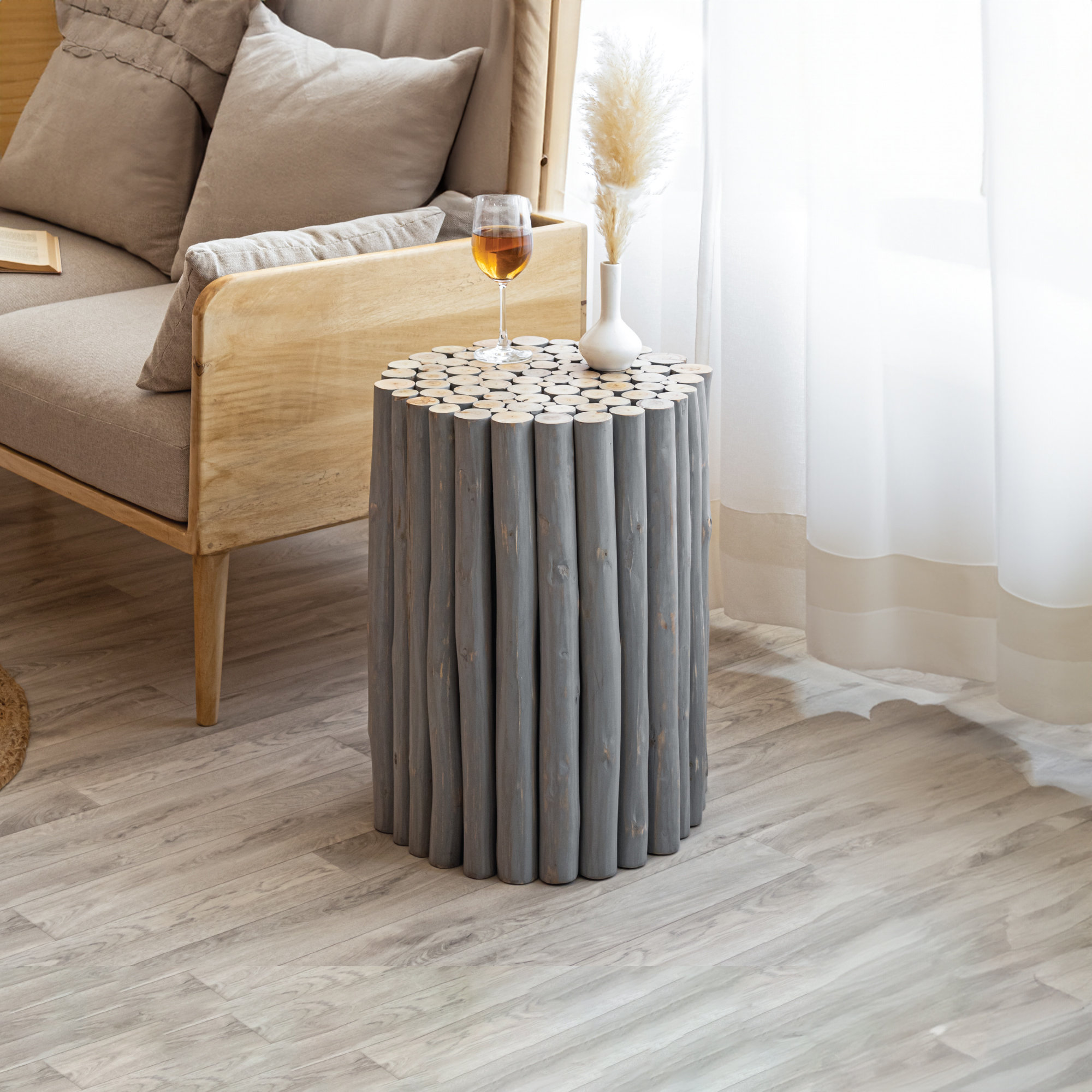 Millwood Pines Caylea Solid Wood Block End Table & Reviews - Wayfair Canada