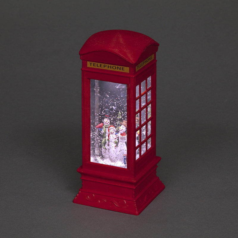 The Seasonal Aisle Light up Christmas Globe Telephone Box Water Lantern ...