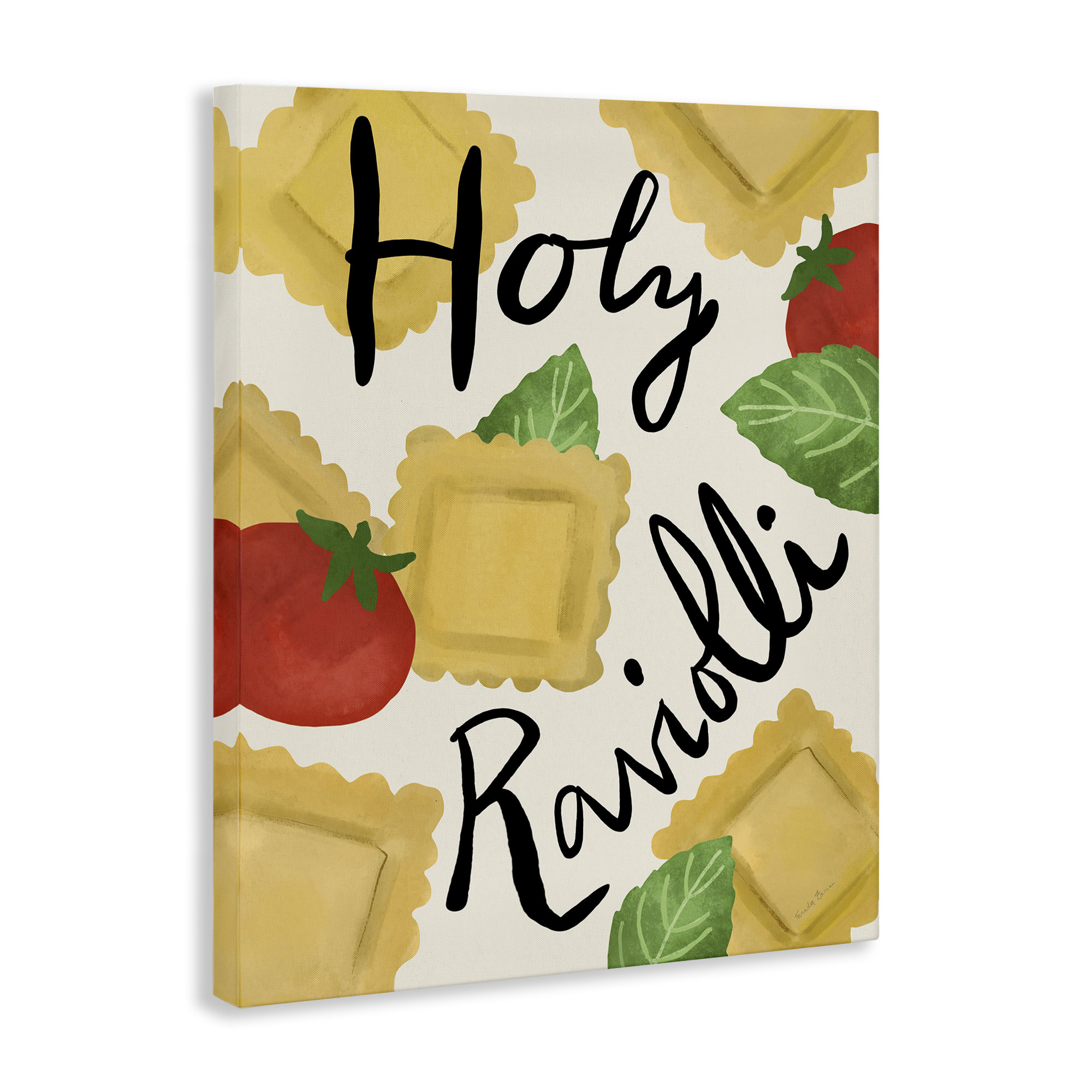 Trinx Funny Holy Ravioli Canvas Wall Art by Farida Zaman | Wayfair
