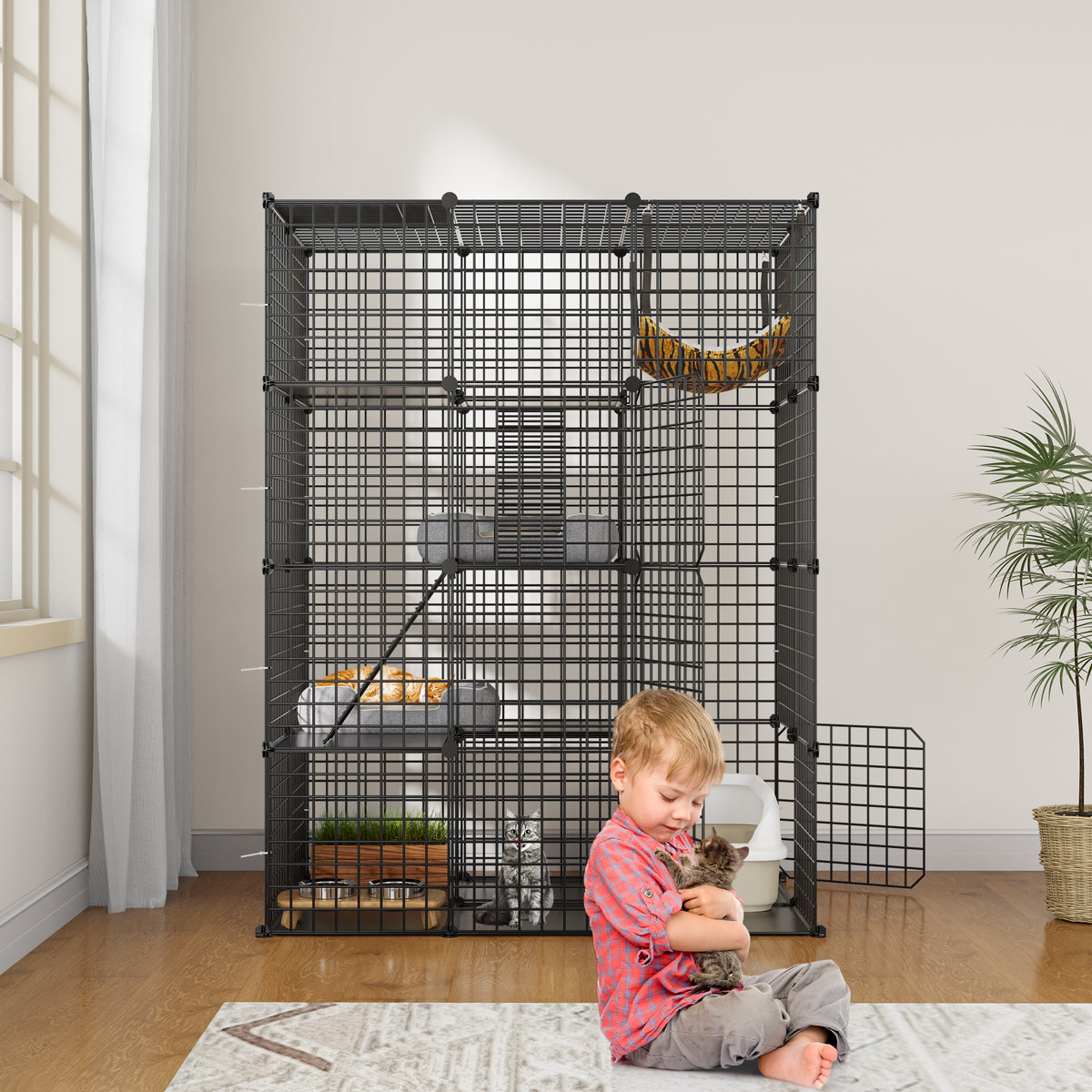 Archie & Oscar™ Boland Indoor/Outdoor Cat Cage, Catio, Cat House ...
