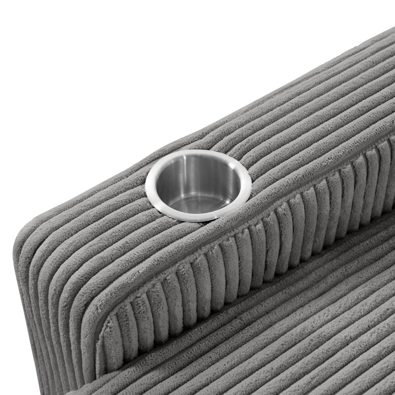 Ebern Designs Ermia Upholstered Chaise Lounge Chair convertable accent ...