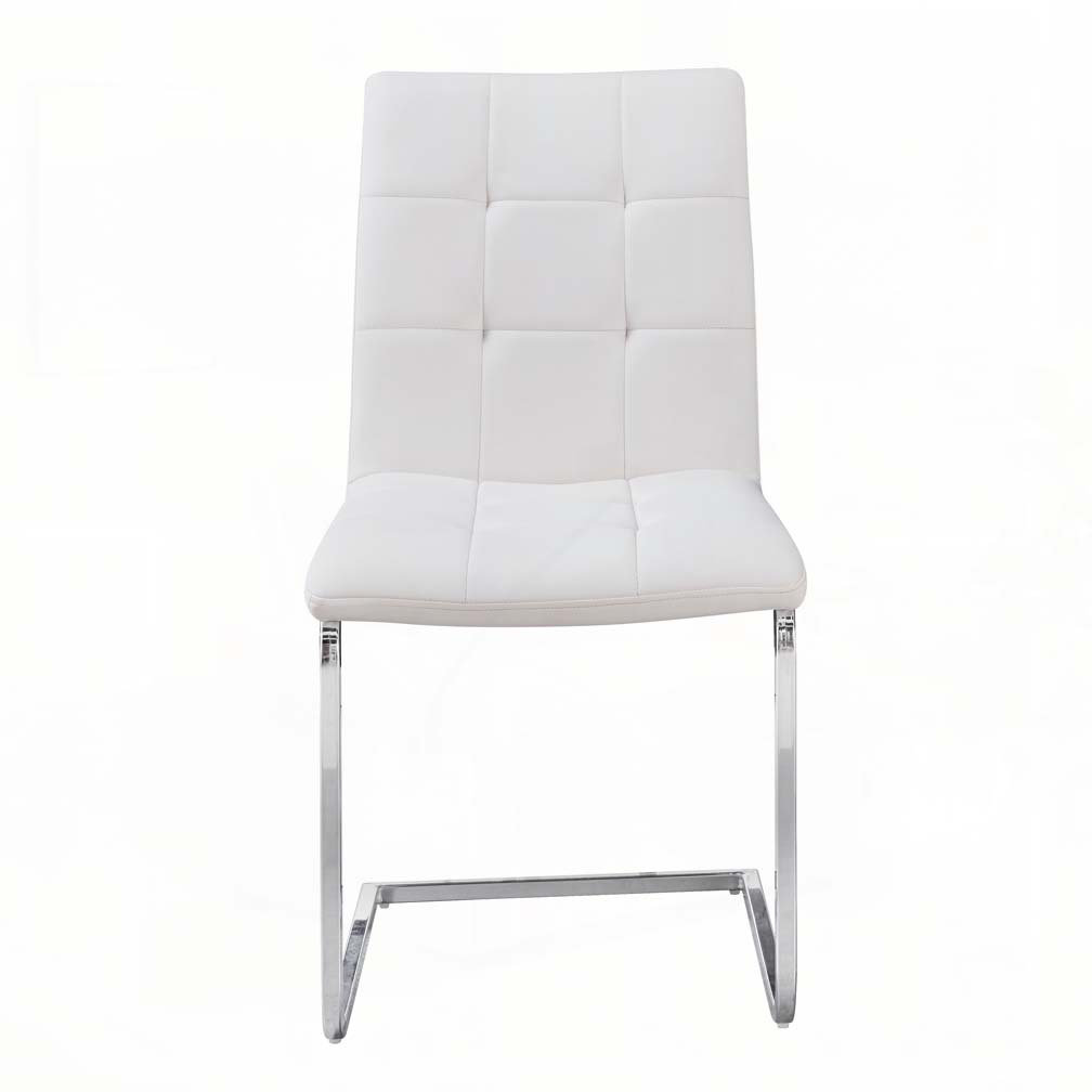 Wrought Studio™ Escondido - Side Chair (Set of 2) - White PU | Wayfair