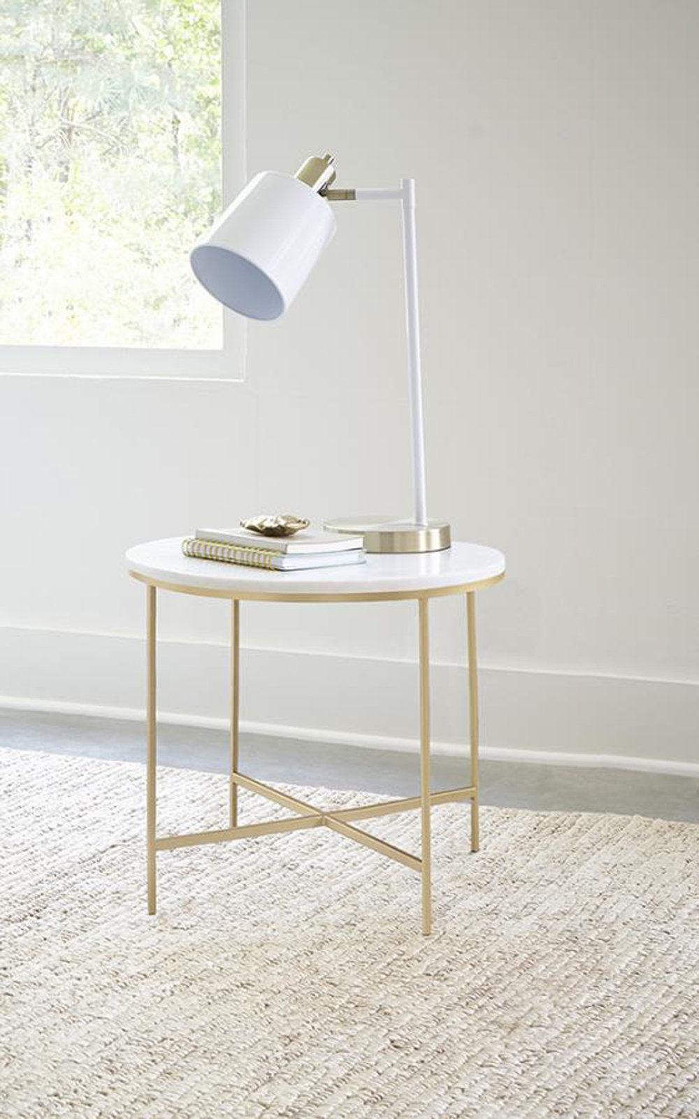 Everly Quinn Ellison Round X-cross End Table | Wayfair