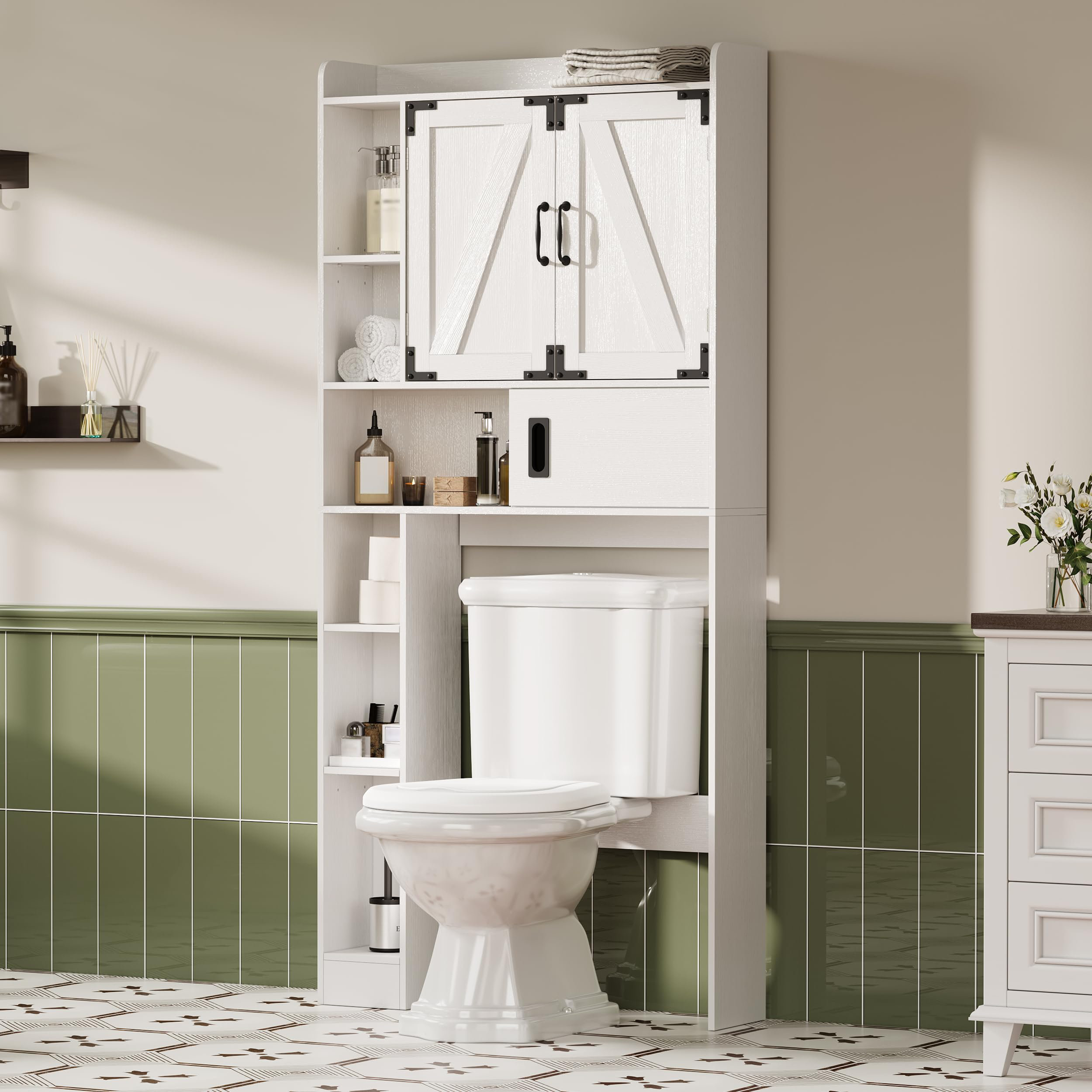 August Grove® ChooChoo Freestanding Over The Toilet Storage Cabinet ...
