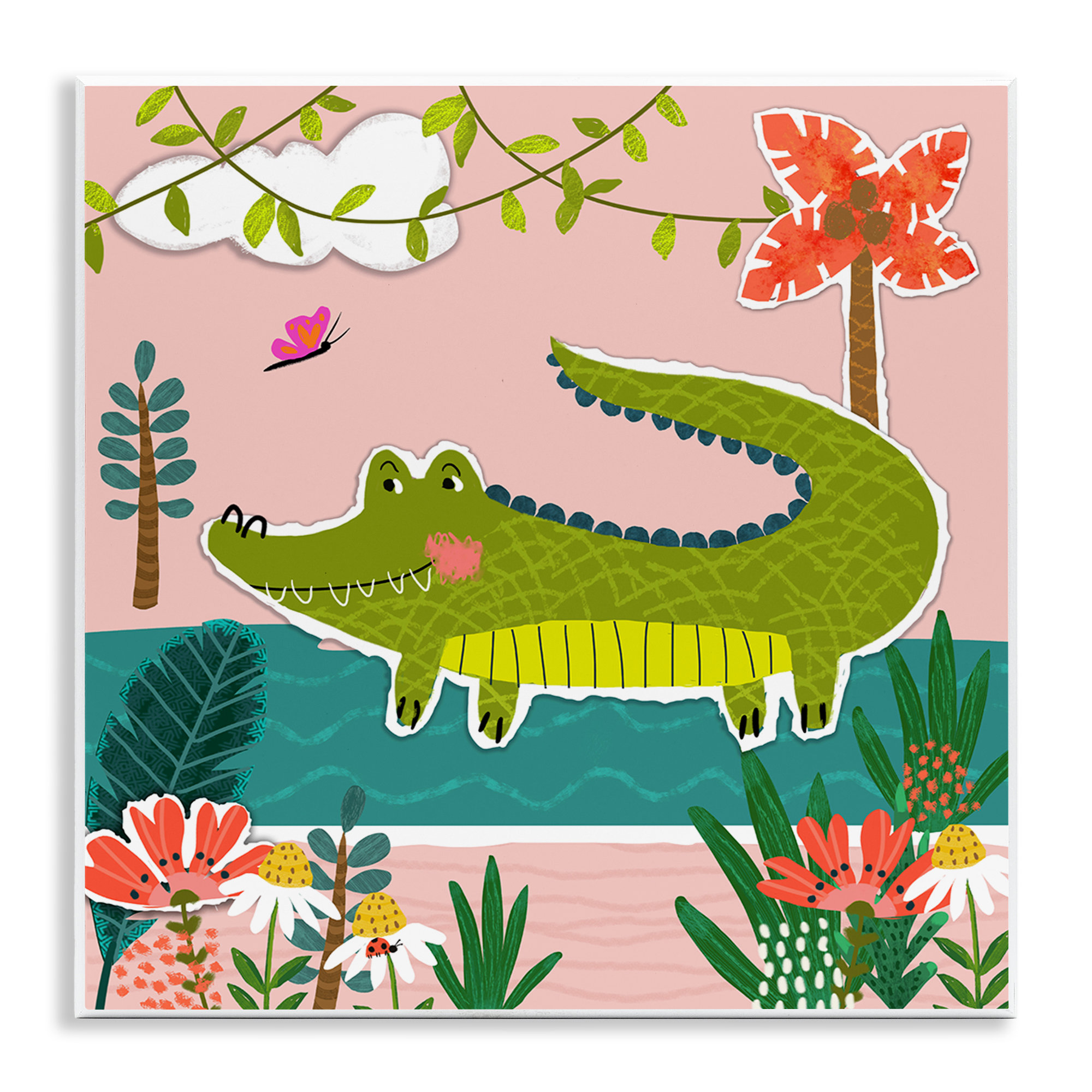 Dakota Fields Alligator In Swamp Wall Plaque Art by Tina Finn | Wayfair