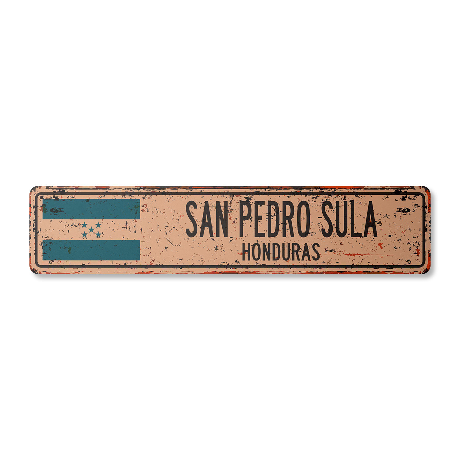 SignMission San Pedro Sula Hn Street Sign Heavy Duty Plastic | Wayfair