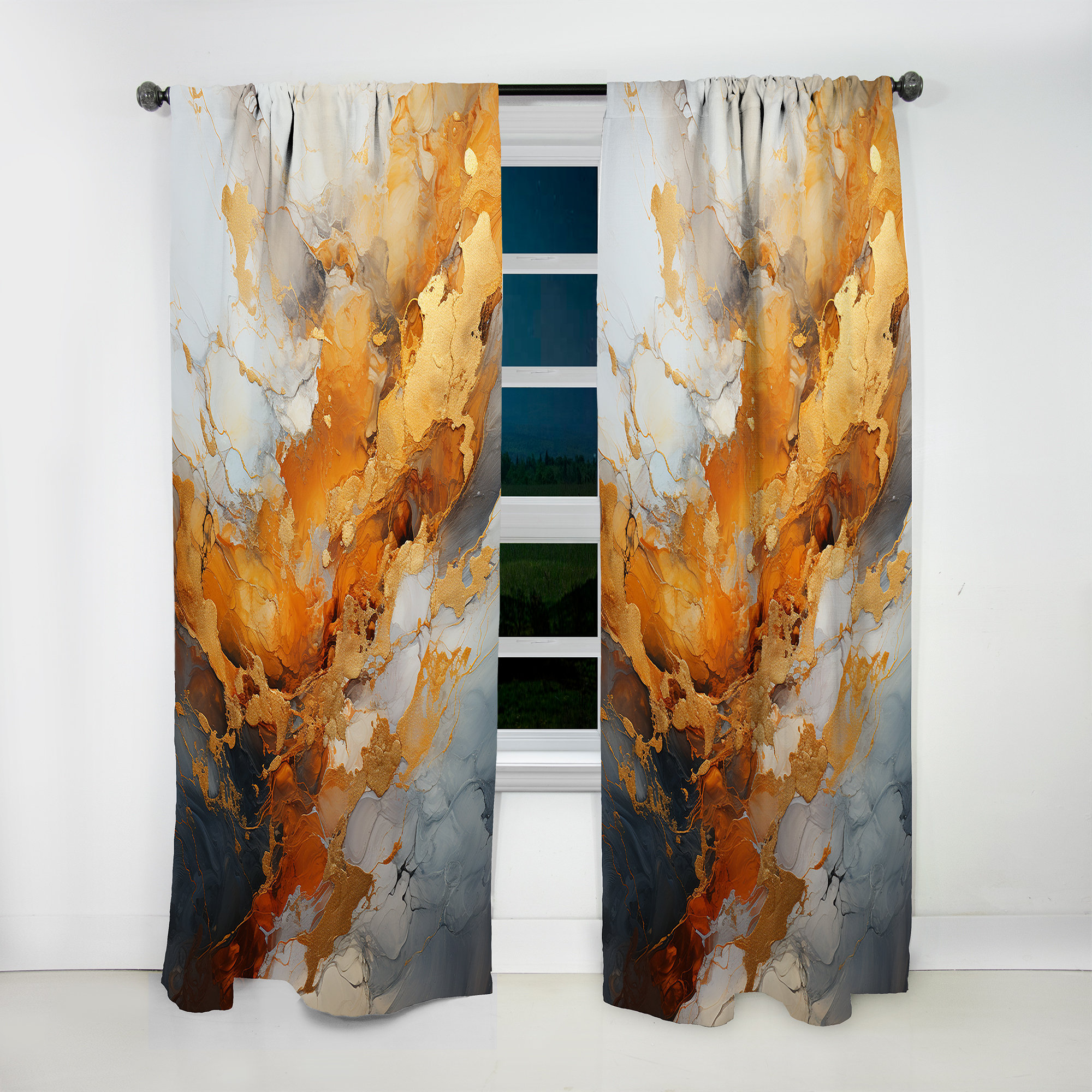 East Urban Home Bonnavale Gold And White Geode Lava III - Traditional ...