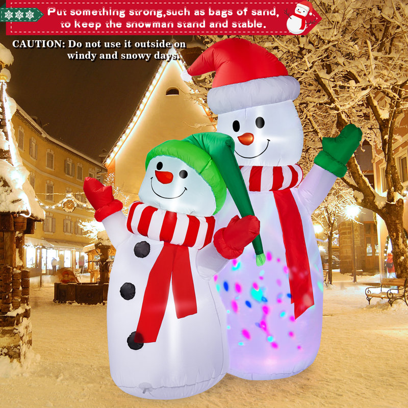 The Holiday Aisle® Christmas Snowman Blow-up Inflatable & Reviews | Wayfair
