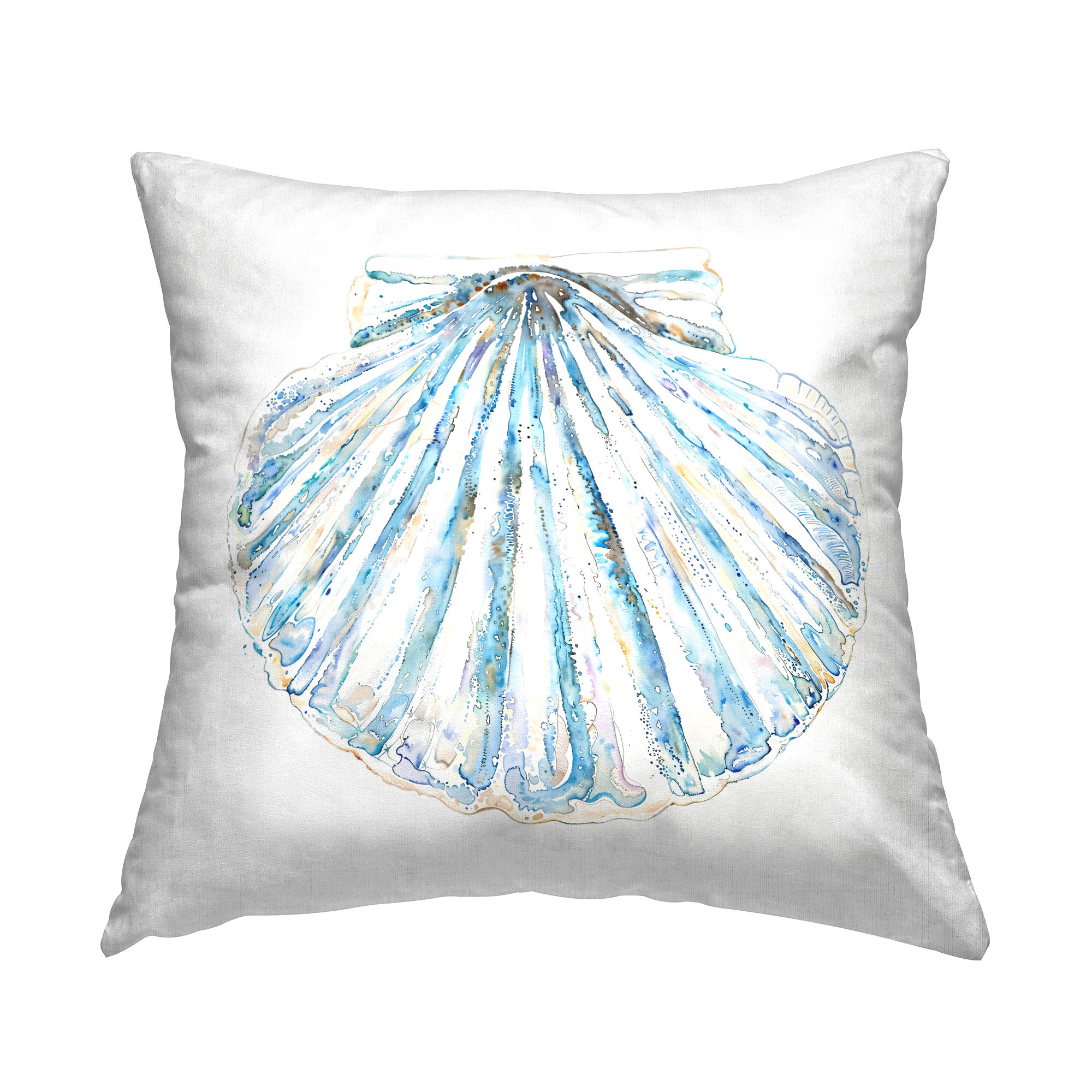 Stupell Industries Clam Shell on Decorative Printed Throw Pillow Design ...