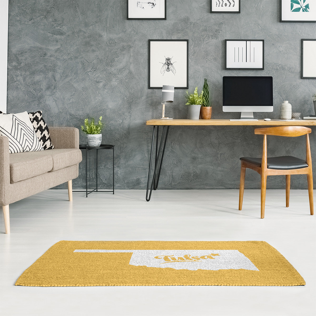 East Urban Home Tulsa Oklahoma Poly Chenille Rug - Wayfair Canada
