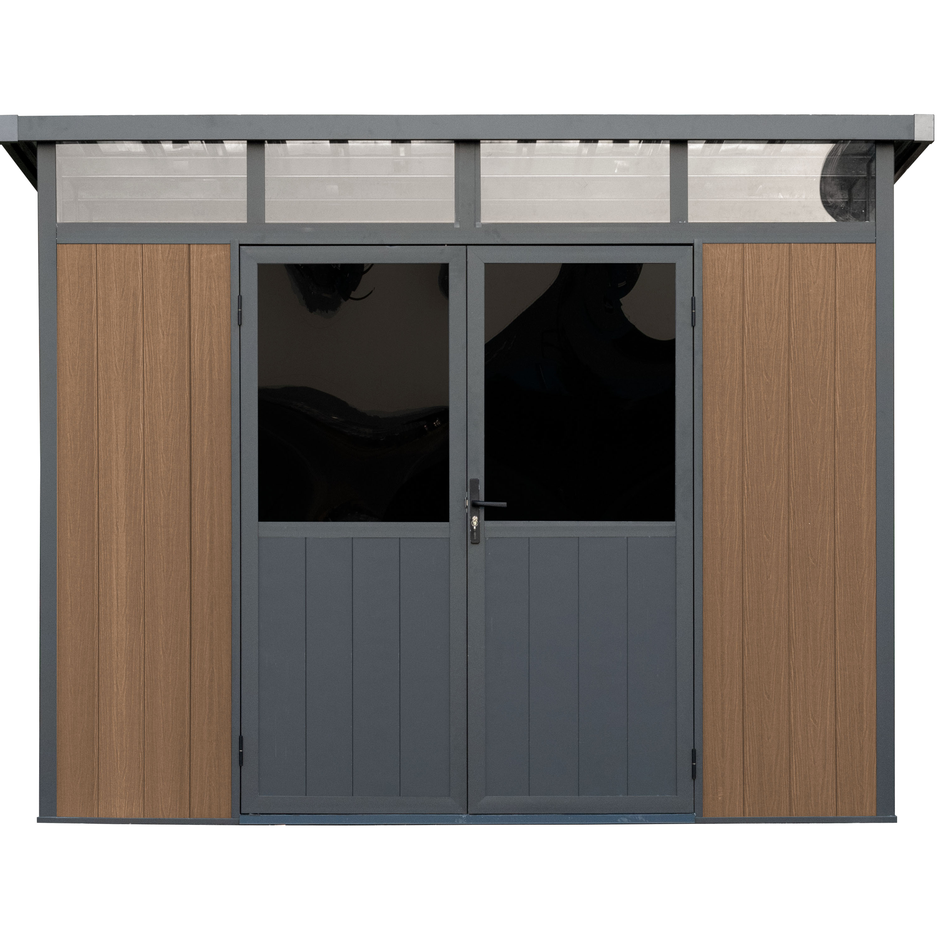 Leisure Season Wood Plastic Composite Heavy Duty Storage Shed With ...