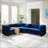 Mercer41 Contemporary Vertical Channel Tufted Velvet Single Arm Sofa ...