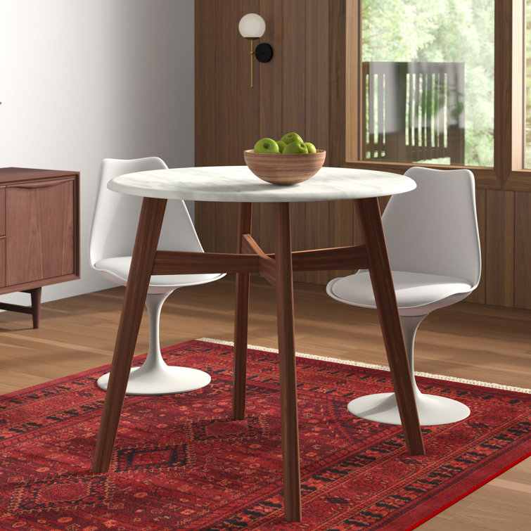 Wade Logan® Atahan Round Solid Wood Base Dining Table & Reviews | Wayfair