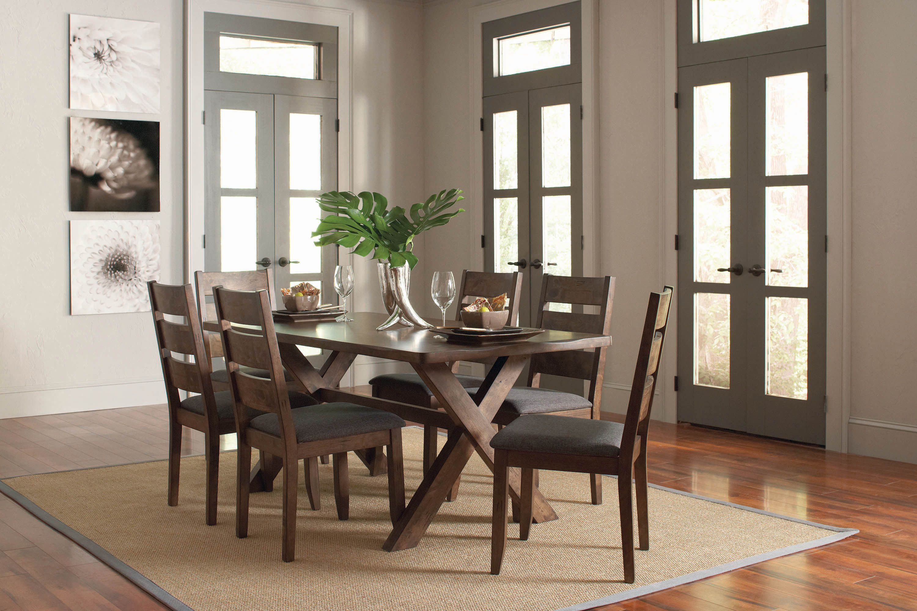 Wildon Home® Kayle Dark Walnut Rectangular Dining Room Set - Wayfair Canada