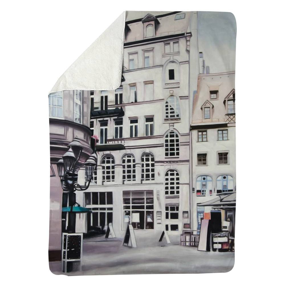 Begin Edition International Inc. Street Scene in Germany Blanket | Wayfair