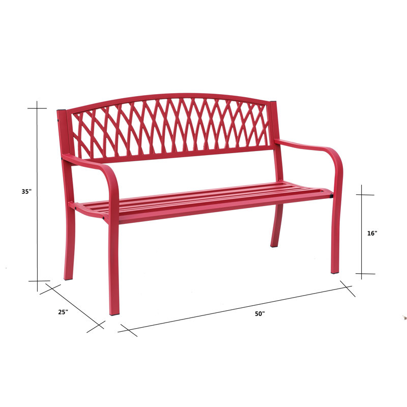 Hi-Line Gift Ltd. GARDEN BENCH Steel With Cast Iron Potting Bench ...