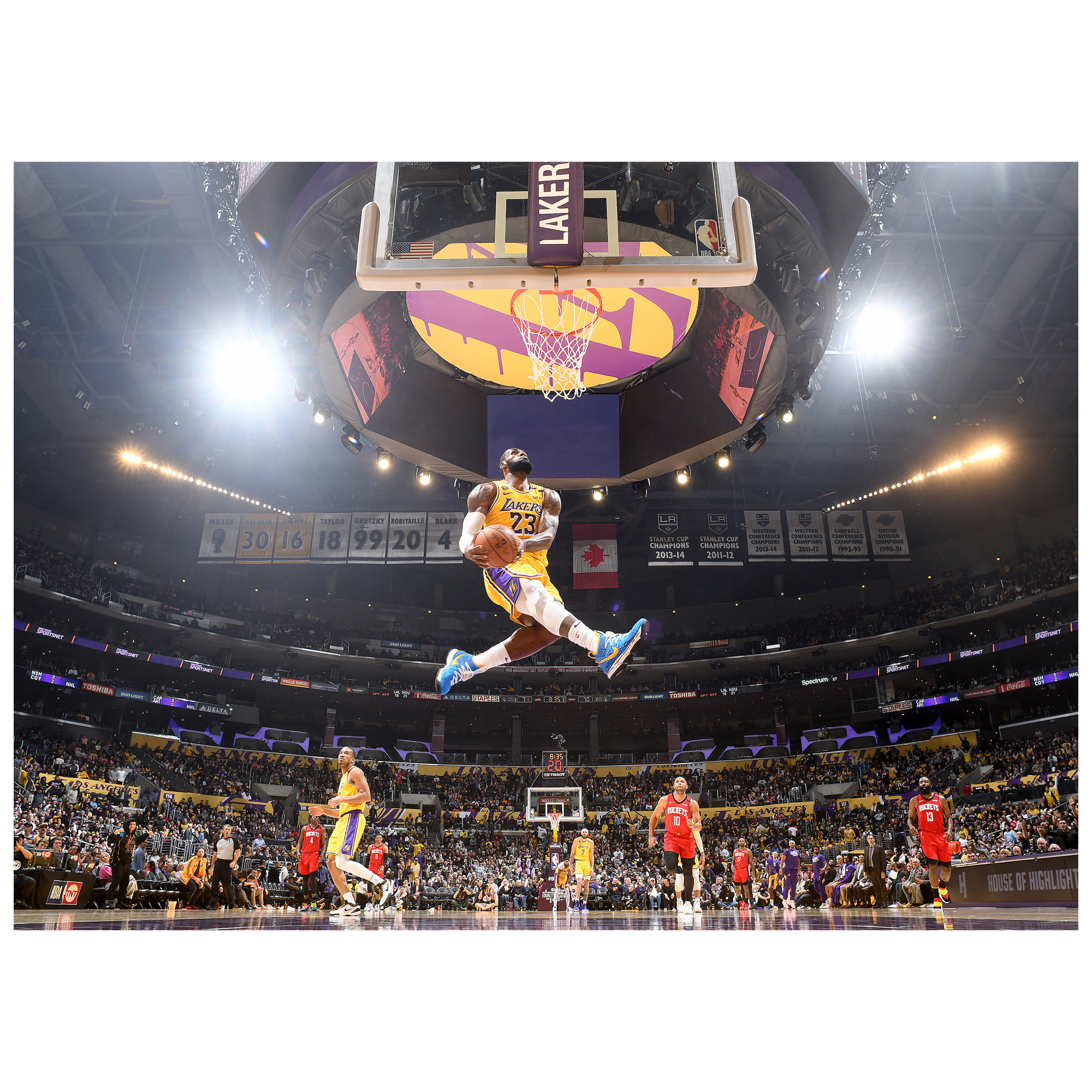 Latitude Run® Lebron James Flying Dunk NBA Basketball Sport Wallart ...